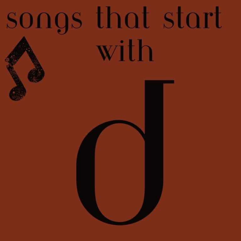 Songs That Start With D - Music Jug